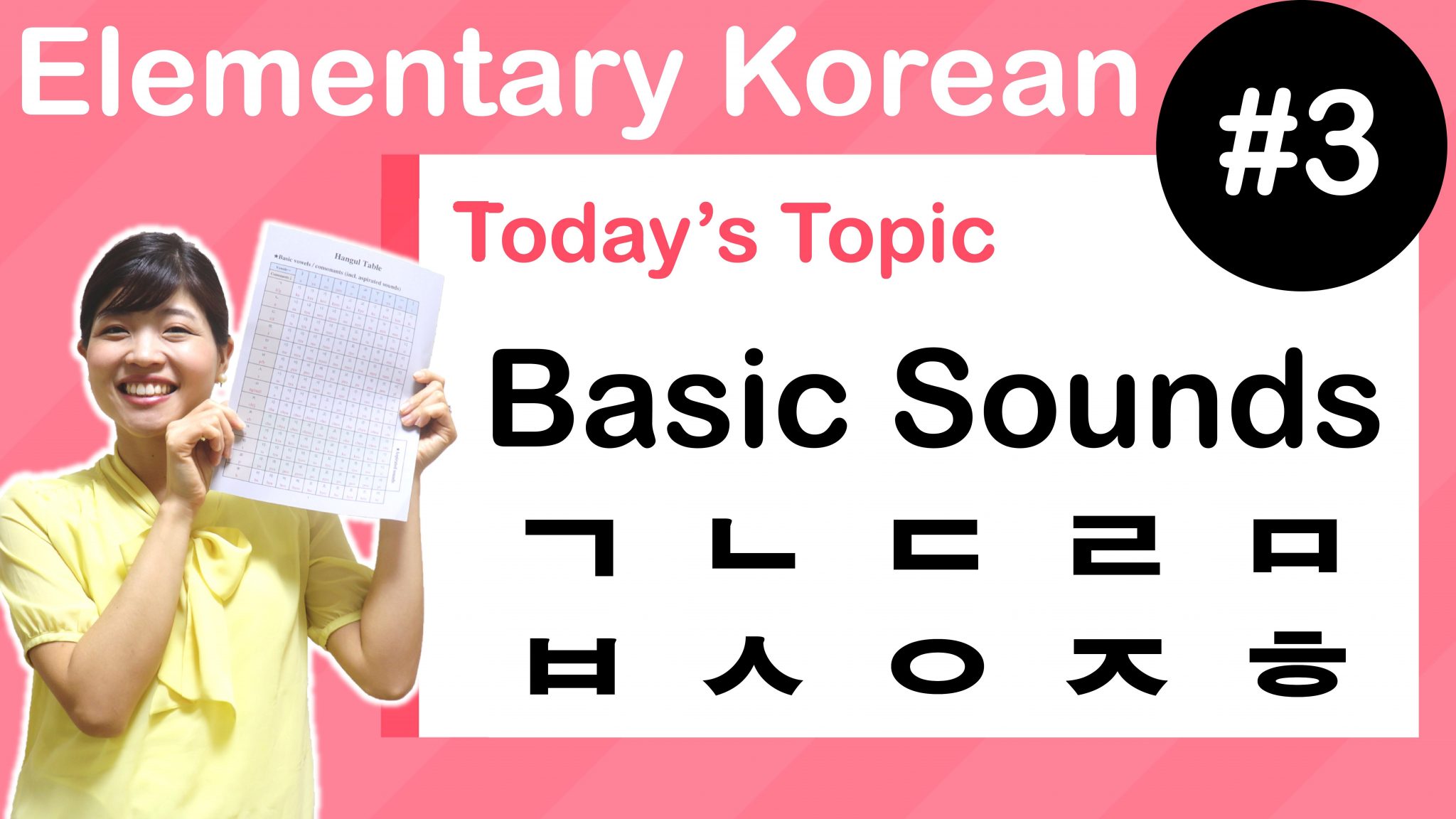 [Learn Korean E2] Korean Vowels! Pronunciation and Writing with Chart ...